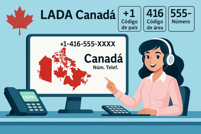ᐈ LADA DE CANADÁ: Prefijo telefónico para llamar a Canadá